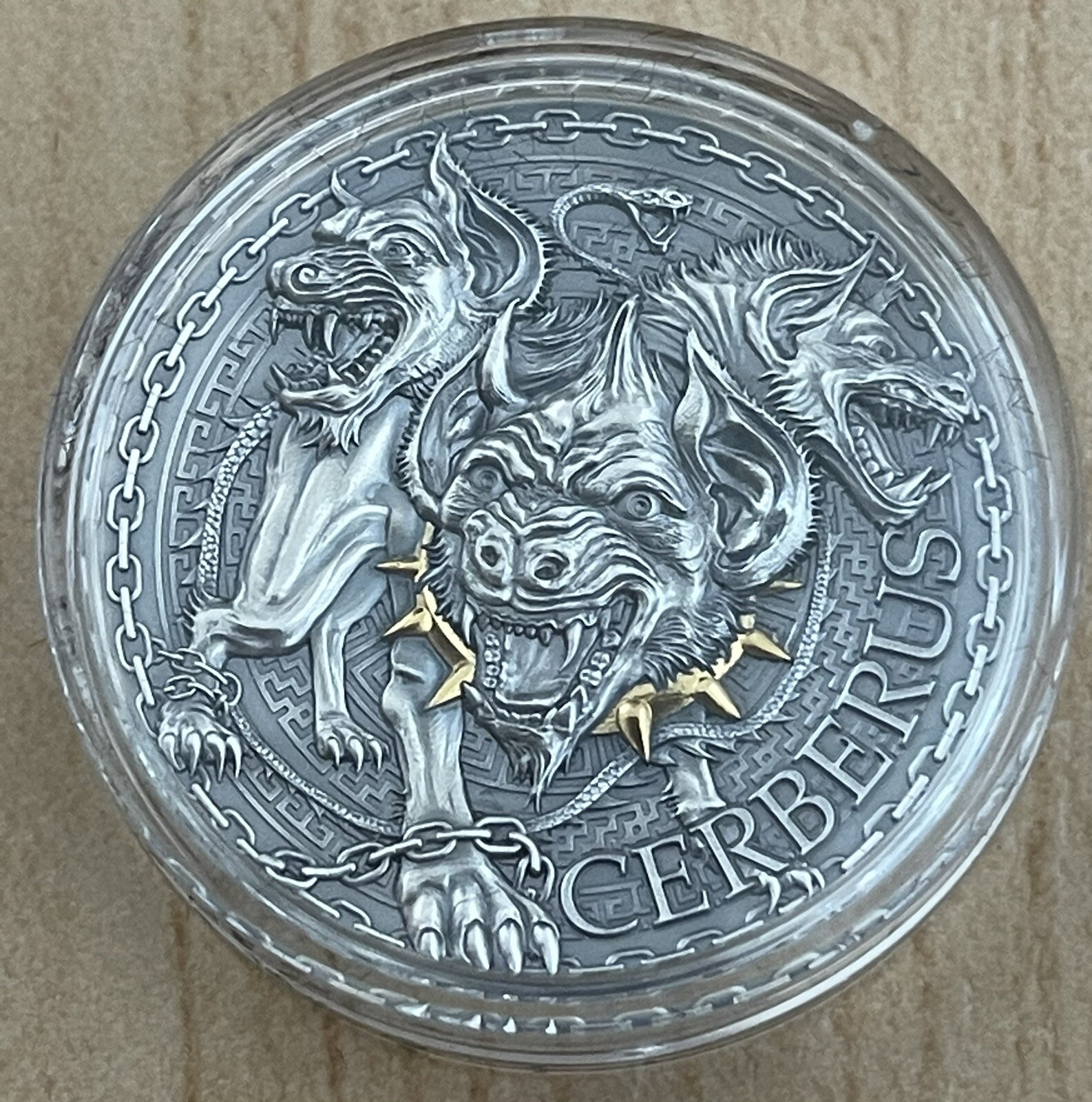 Cerberus The Great Greek Mythology 1 oz Silver Coin CFA Cameroon 2023 ...