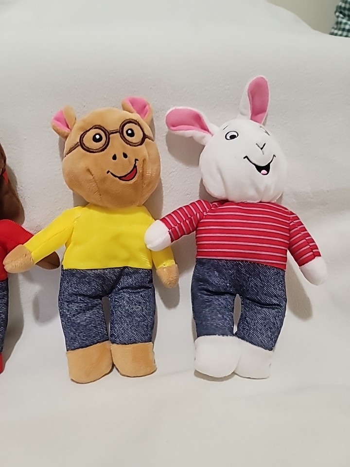 PBS Kids Books Arthur, Buster, And Francine Stuffed Plush Animal Set Of ...
