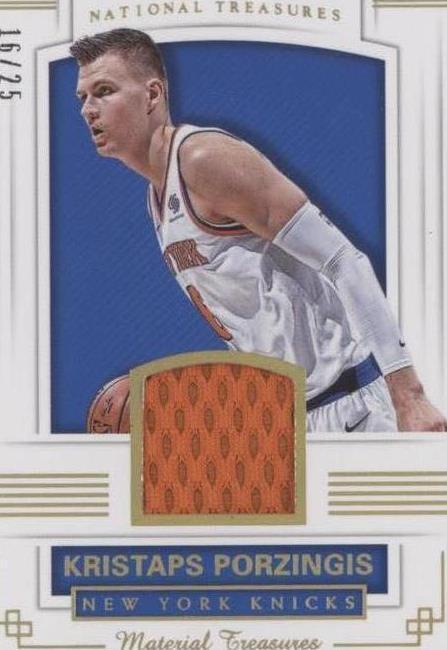 2017-18 Panini National Treasures - Material Treasures Kristaps ...