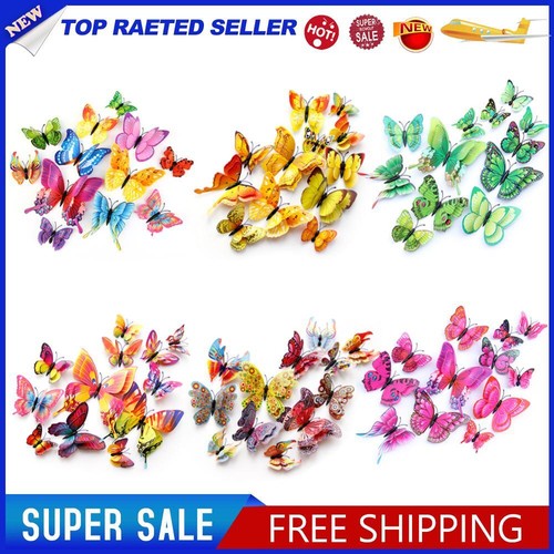 12pcs/set Double Layer 3D Art Stickers Elegant Refrigerator Stickers ...