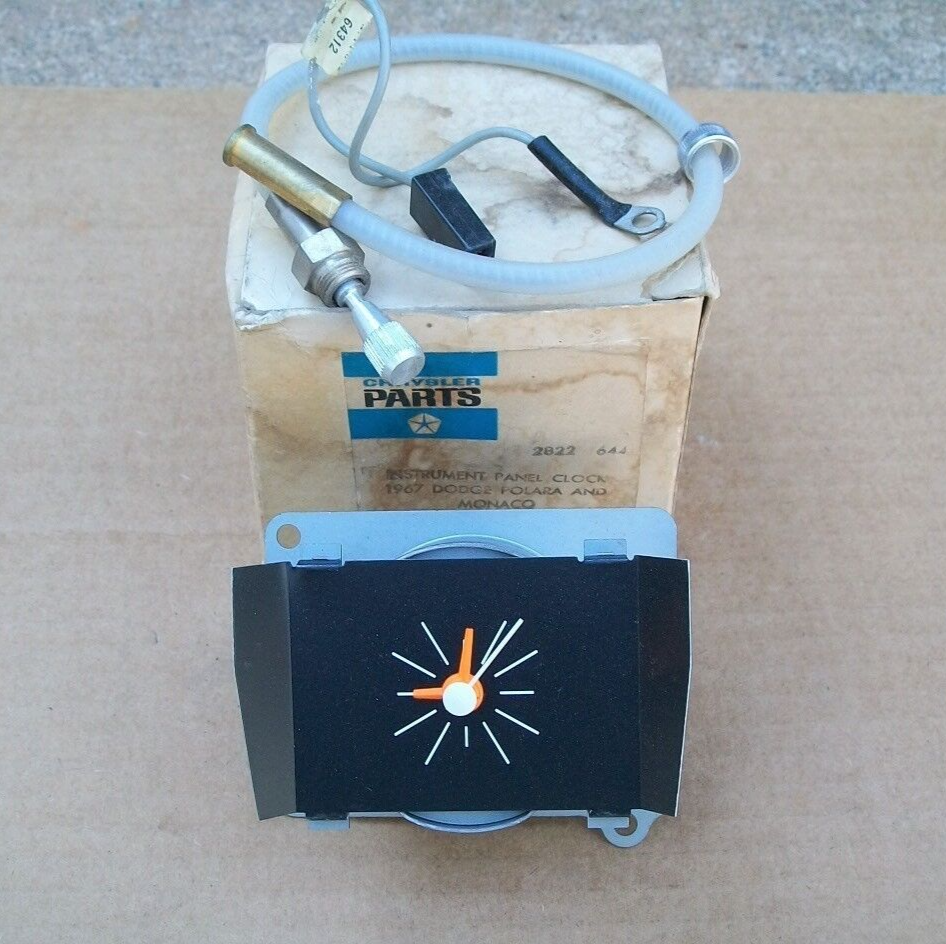 1967 Dodge Polara Monaco 500 NOS MoPar IN DASH CLOCK PKG 2822644 | eBay