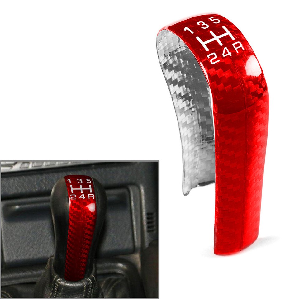 Carbon Fiber Interior Console Gear Shift Knob Cover Fit Nissan GTR R32 ...