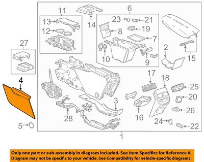 GM OEM 18-19 XTS Console Center Console-Side Trim Panel 84177141 | eBay