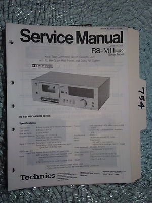 Technics rs-m11 mk2 service manual original repair book stereo tape ...