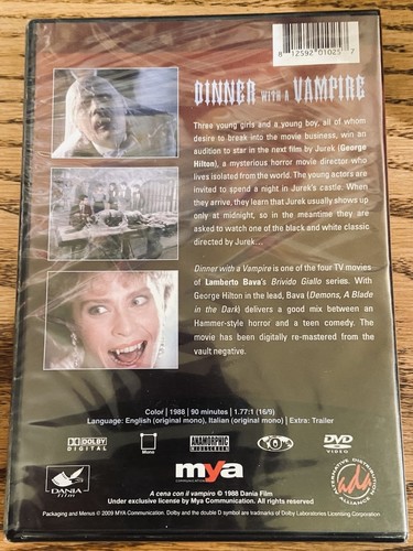 NEW RARE OOP MYA LAMBERTO BAVA DINNER WITH A VAMPIRE ITALIAN HORROR DVD ...