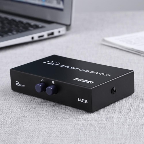 1A 2B 2 Ports USB 2.0 Sharing Switch Box for 2 Computers to Share 1 ...