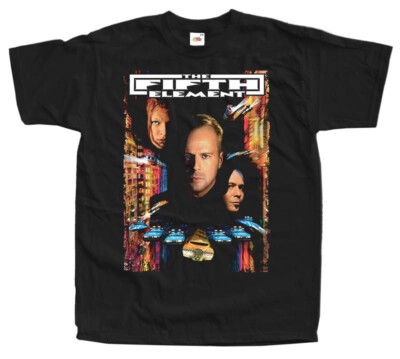 The Fifth Element T SHIRT Tee V2 Movie Poster BLACK Shirt sizes S-5XL ...