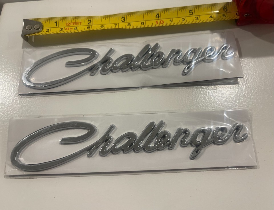 2 PIECE DODGE CHALLENGER CHROME EMBLEM BADGE NAMEPLATE | eBay