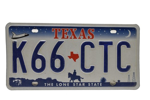 Texas Truck License Plate Space Shuttle K66 CTC | eBay