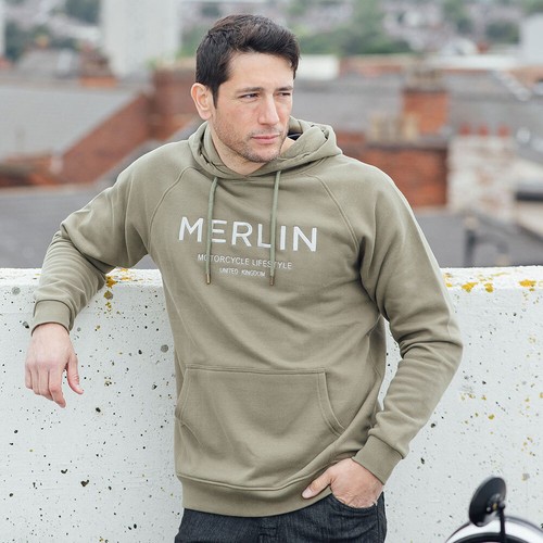 MERLIN LIFESTYLE MENS KHAKI SYCAMORE CASUAL MOTORCYCLE APPAREL PULL ...