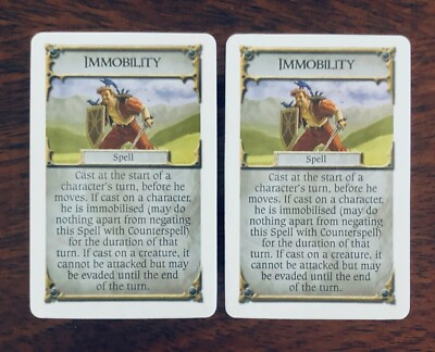 Talisman | Immobility, Spell Card x2 | Official Extra/Replacement Game ...