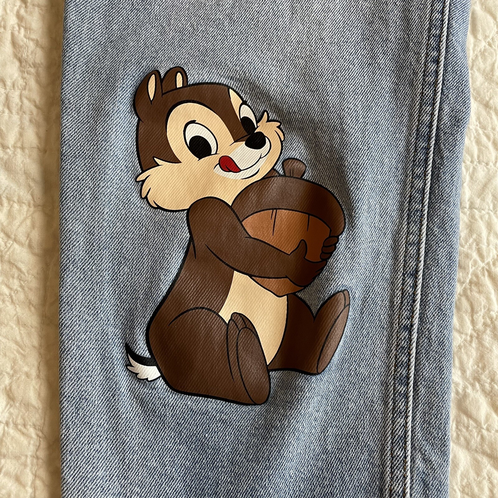 Disney Chip 'N Dale Silly Chipmunks & Acorns MOM JEAN… - Gem