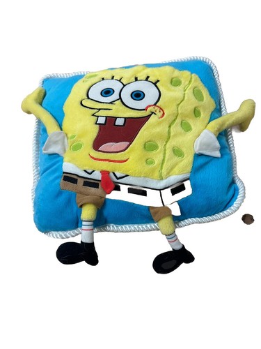Vintage SpongeBob Squarepants 3D Plush Throw Pillow 2001 Viacom with ...
