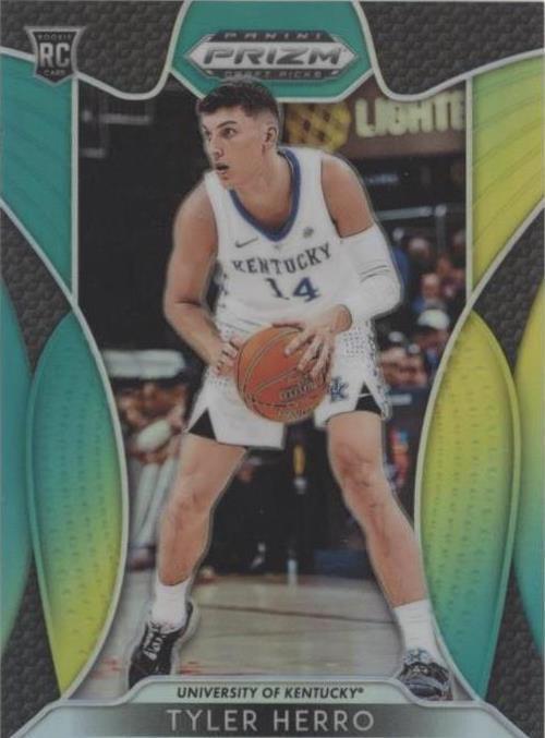 2019-20 Panini Prizm Draft Picks - Tyler Herro #79 Green and Yellow ...