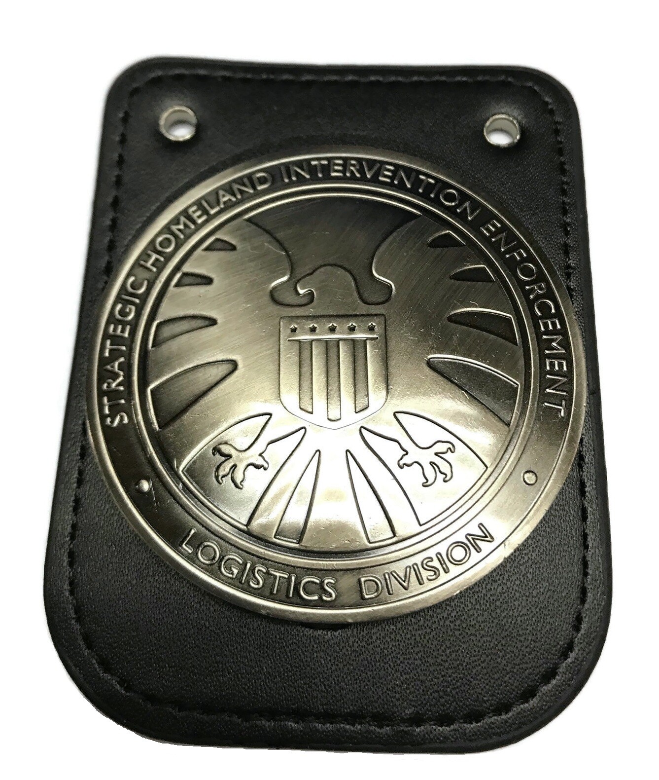 Avengers Agents Of Shield S.H.I.E.L.D. BADGE w/ LEATHER BADGE HOLDER ...
