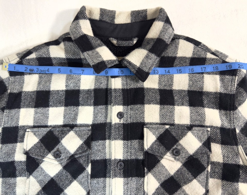 90's Vintage L.L.Bean Mens M Buffalo Check Wool Field Coat Shacket ...