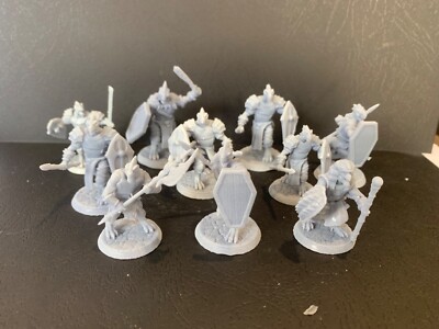 10x 28mm resin dragonmen / lizardmen suit Runequest DnD Tabletop ...