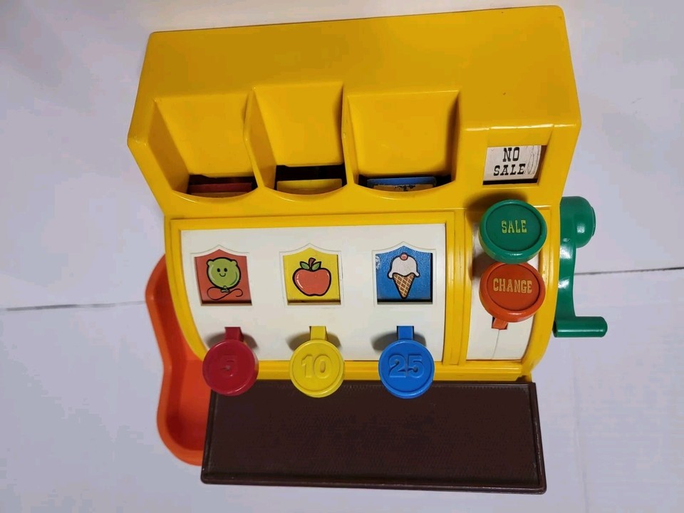 Vintage 1974 Working Ringing Bell Fisher Price Cash Register Toy | eBay