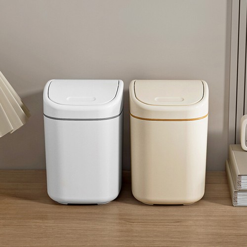 Desktop Trash Can Small Mini Garbage Can Plastic Dustbin Box with Shake ...