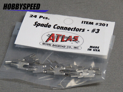 ATLAS 201 HO SPADE WIRE CONNECTORS #3 solderless conductor ends track ...