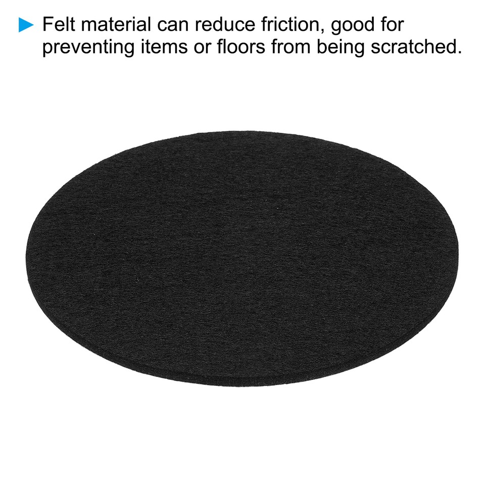 11" Diameter Adhesive Non-Slip Backed Felt, 5mm Thickness, Black | eBay