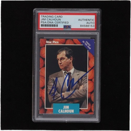 Jim Calhoun Signed 1990 Star Pics #40 CO (PSA) - A | eBay