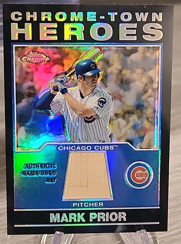 Mark Prior 2004 Topps Chrome Chrome-Town Heroes Bat Relic CHR-MP ...