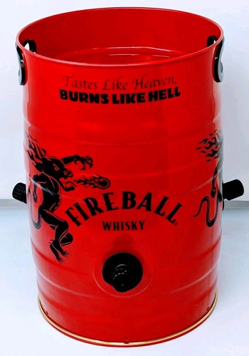 Fireball Cinnamon Whiskey Metal Keg Shot Dispenser 5.2L Bar Man Cave | eBay