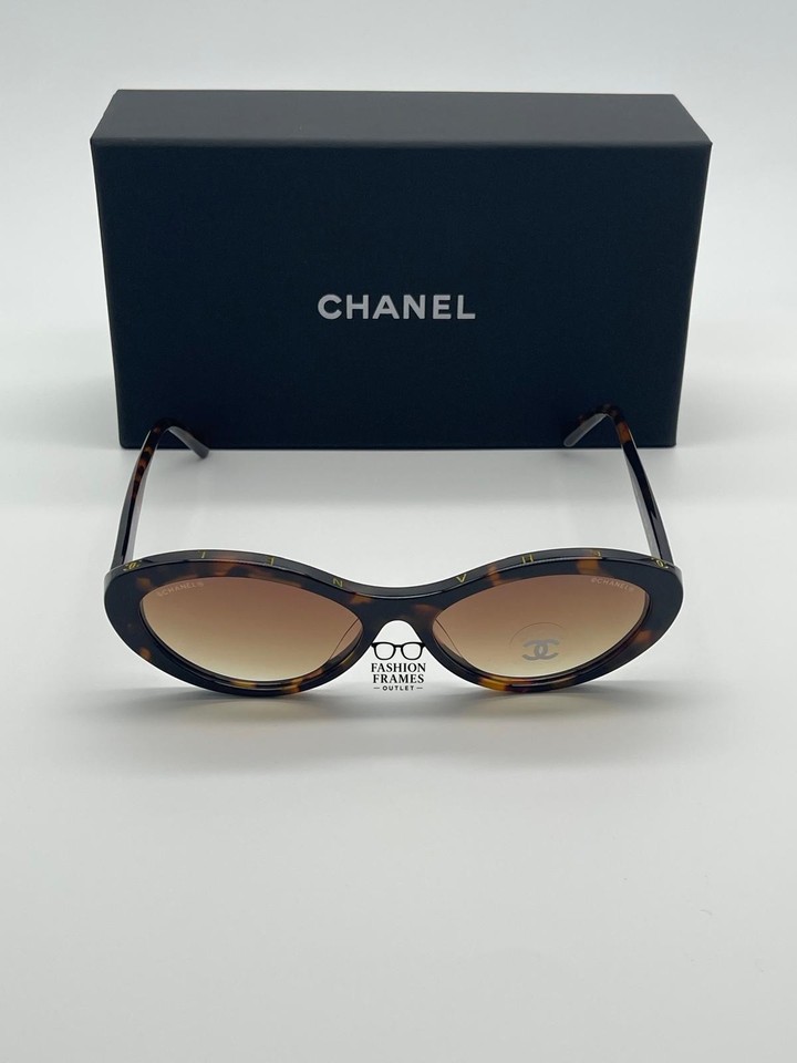 CHANEL 5416 Tortoise Brown Oval Sunglasses–Acetate Frame – Brand New ...