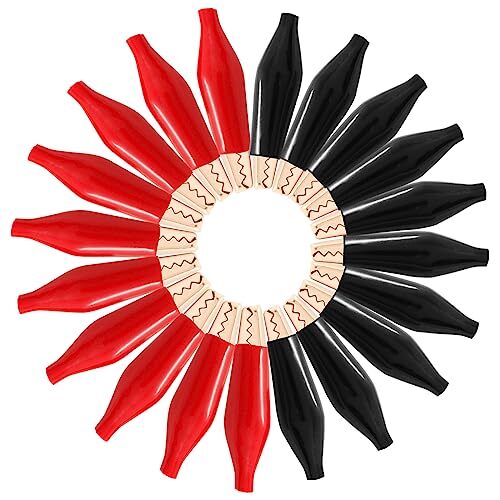 20pcs Insulated Alligator Clips Heavy Duty Alligator Clamps 40A Copper ...