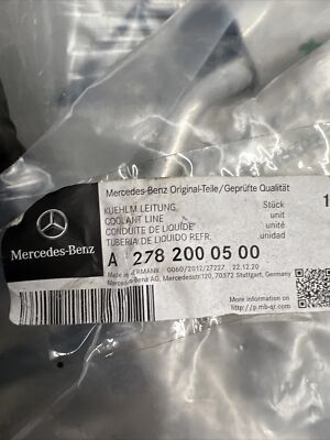 Mercedes-Benz Genuine Turbocharger Coolant Line 2782000500 For GL & GLS ...