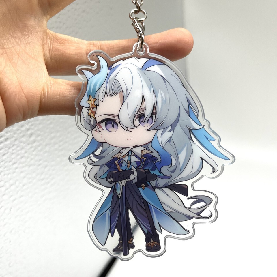 Genshin Impact Neuvillette Lynette Lyney Keychain Keyring Acrylic Stand ...