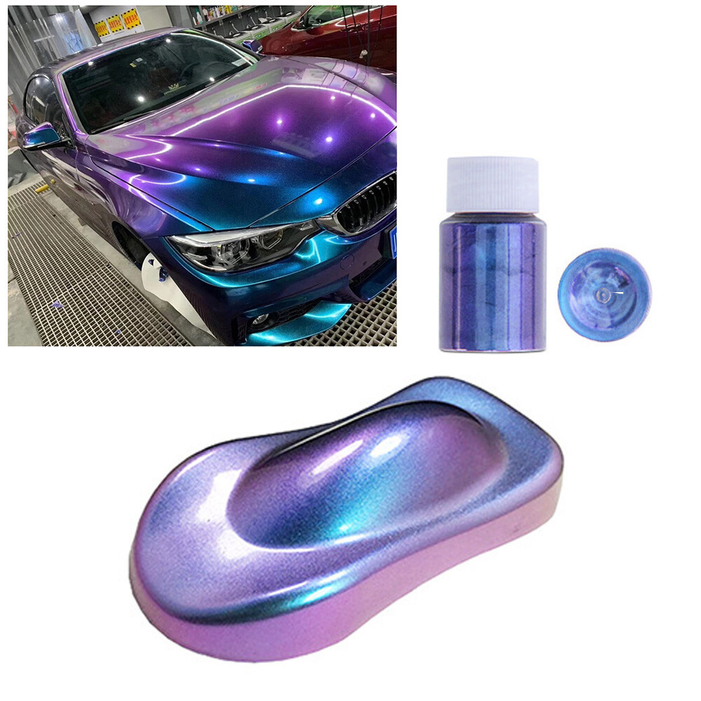 10g DIY Car Paint Chameleon Pearl Pigment Powder Metal Sparkle Shimmer ...