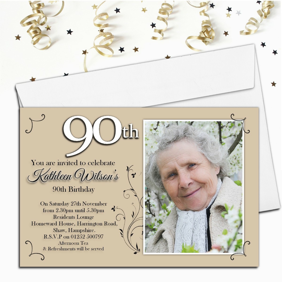 90th Birthday Invitation Examples