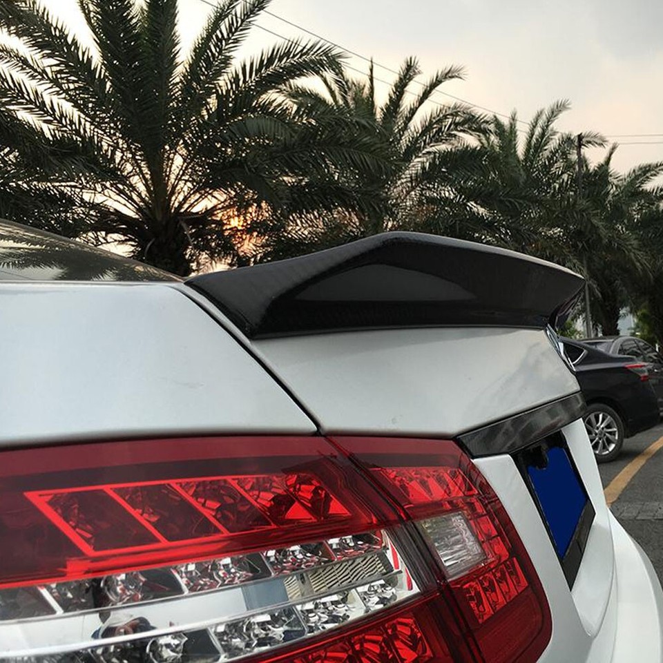 REAL CARBON Rear Trunk Spoiler Wing for Mercedes Benz W212 E63 Sedan ...