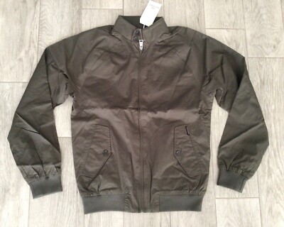 MENS BEN SHERMAN CHECK LINED HARRINGTON JACKET DARK GREEN SIZE XS | eBay