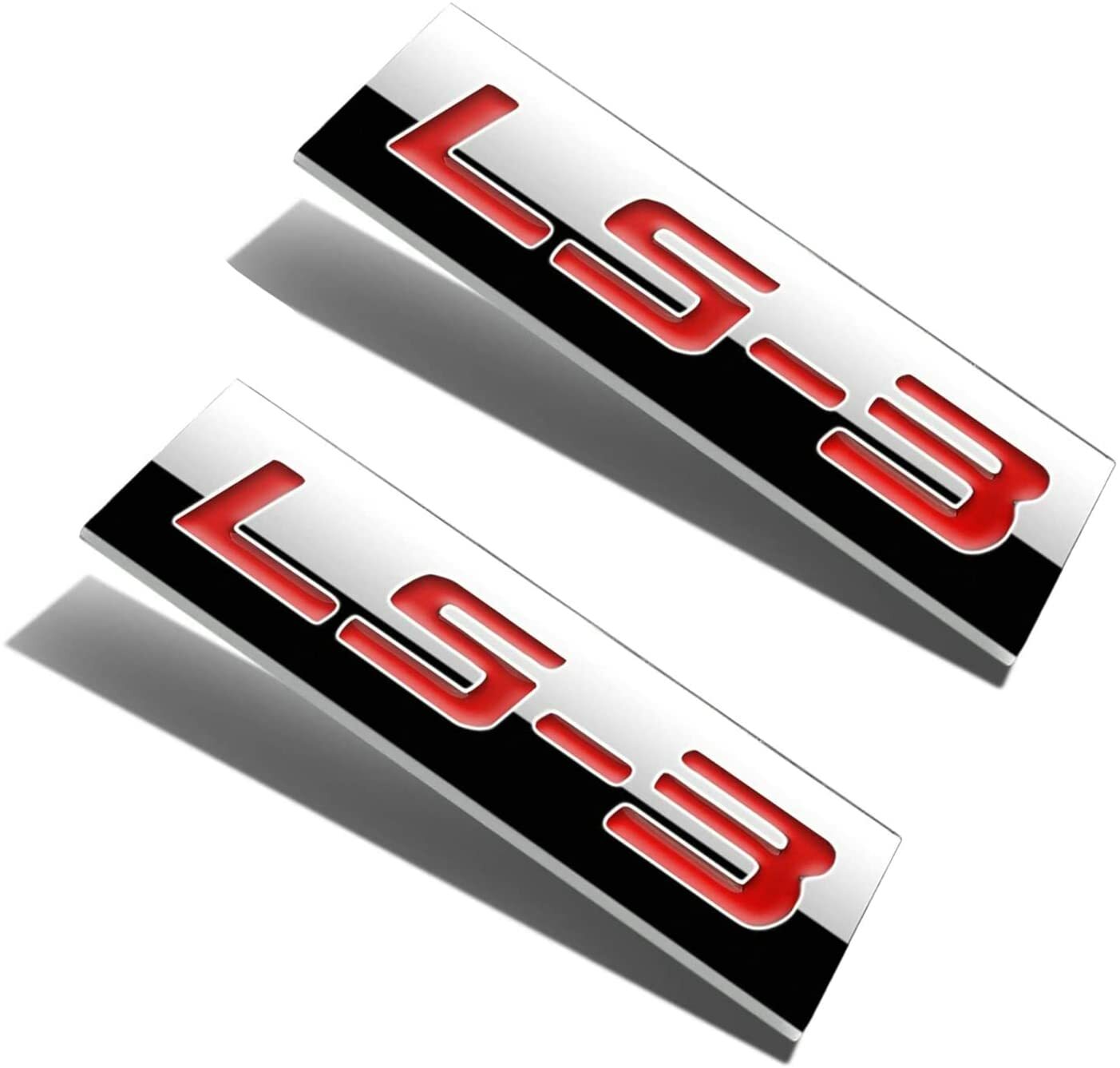 Pair Set 3D Metal LS3 Engine Motor Emblem LS-3 Badge for Trunk Hood ...