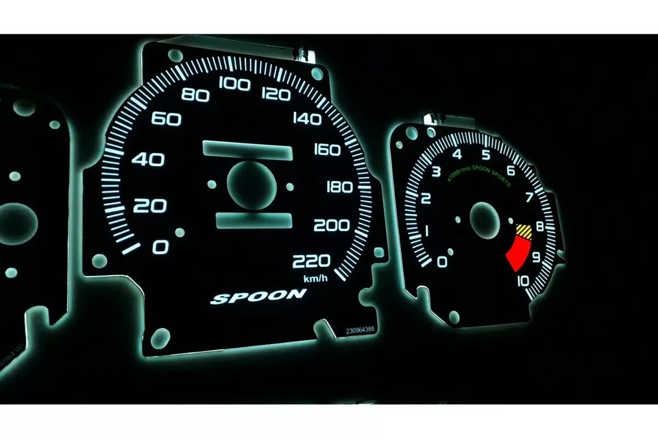 Honda Civic 1996-2000 SPOON style glow gauge plasma dials tachoscheibe ...