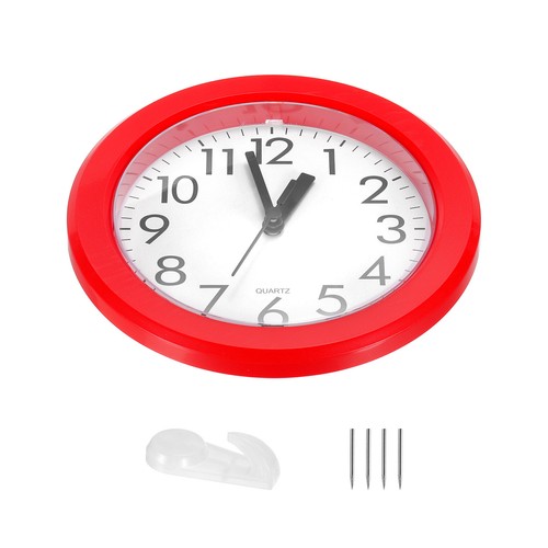 9 Inch Wall Clock, Quartz Battery Operated Silent Round Wall Clocks ...