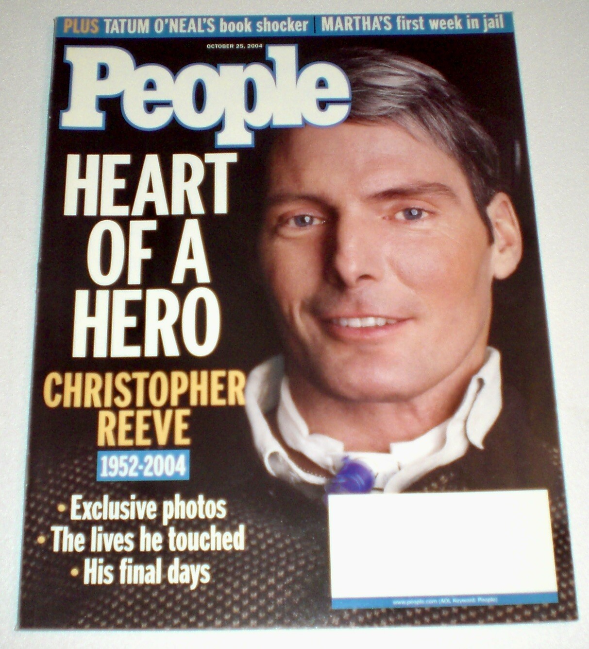 CHRISTOPHER REEVE 1952-2004 ~ People Magazine ~ October 25, 2004 ~ F-3 ...