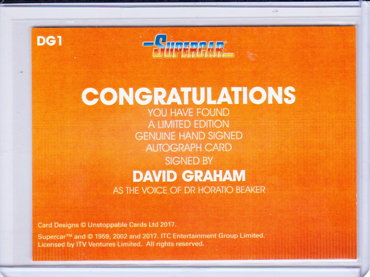 Gerry Anderson Collection Trading Cards - Supercar Autograph Selection ...