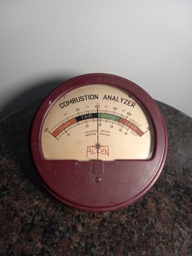 Vintage Rare 50s 60s ALLEN Automotive Combustion Analyzer Meter Gauge ...
