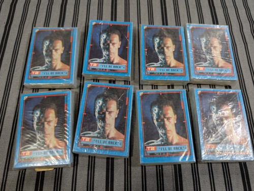 Terminator 2 sticker trading card set 1991 Topps 44 card complete base ...