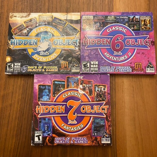 Lot of 3 Hidden Object PC Game Packs – 18+ Classic Games! Microids/Tri ...