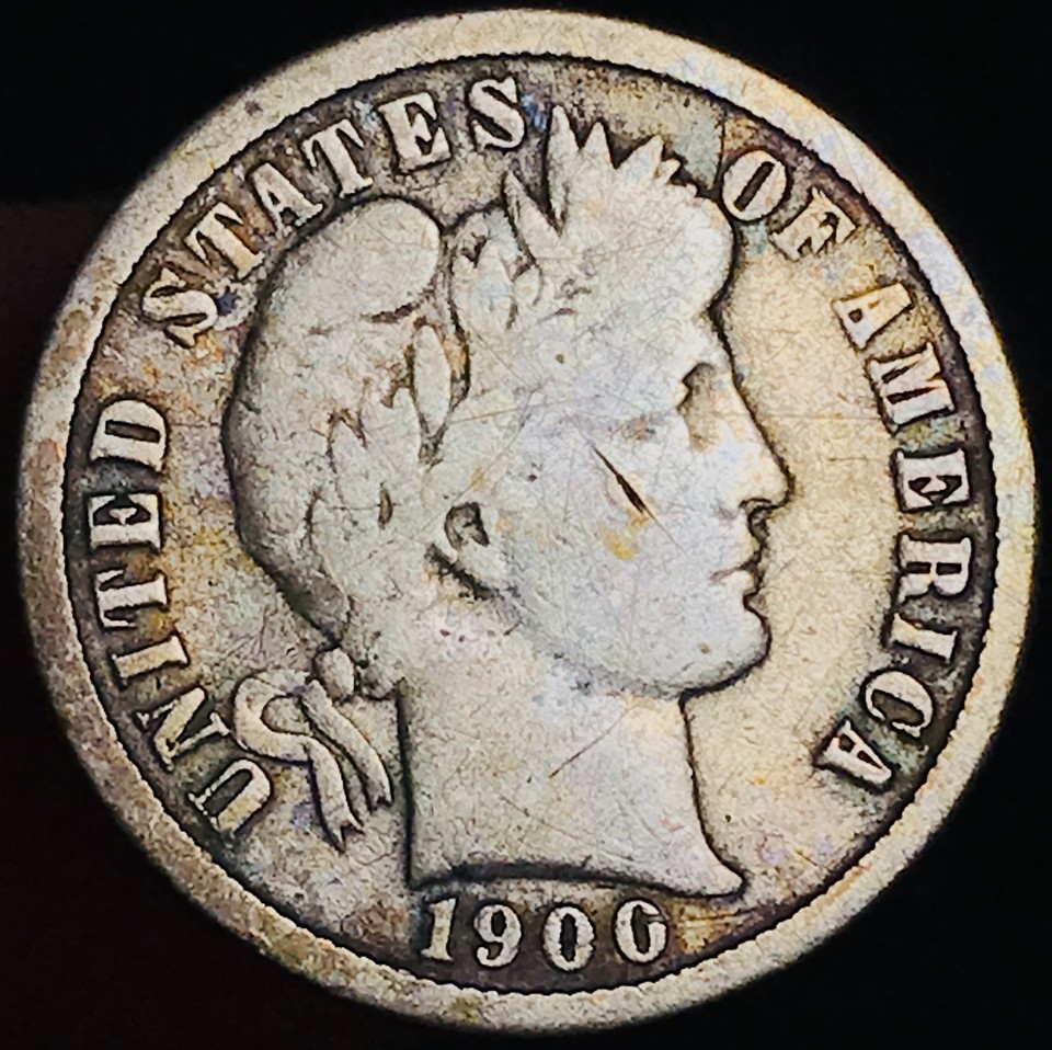 1900 Barber Dime 10c Liberty Head Ungraded Choice Silver US Coin ...