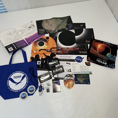 Texas 2024 Total Solar Eclipse Souvenir Pack Tshirt Poster Glasses Pins ...
