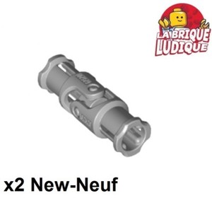 Lego technic - 2x Universal Joint 3L cardan gris/light bluish gray ...