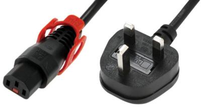IEC Lock + 13A GB Plug À Verrouillage IEC C13 Secteur Câble, 2m, Noir ...