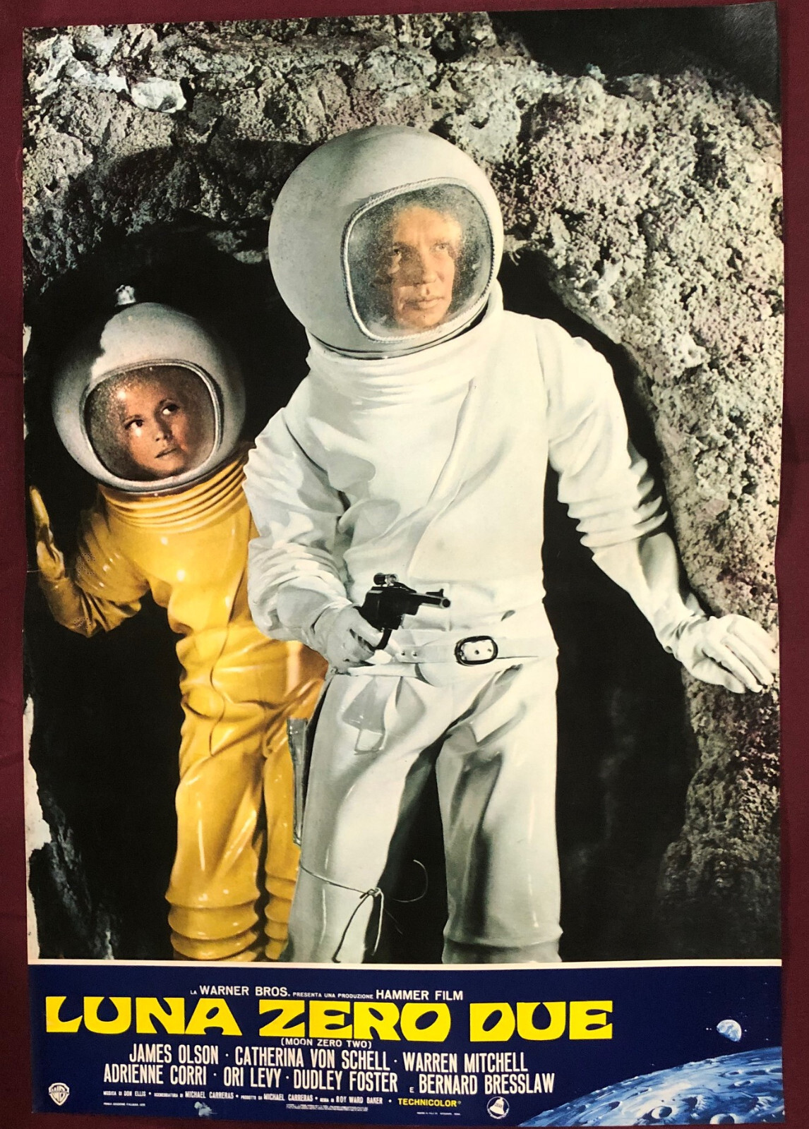 MOON ZERO TWO MOVIE POSTER ITALIAN 1969 JAMES OLSON CATHERINE SCHELL ...