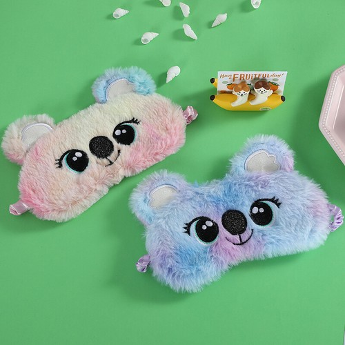 Plush Anime Eye Mask Sleeping Cute Koala Kids Sleep Mask 3D Eye ...